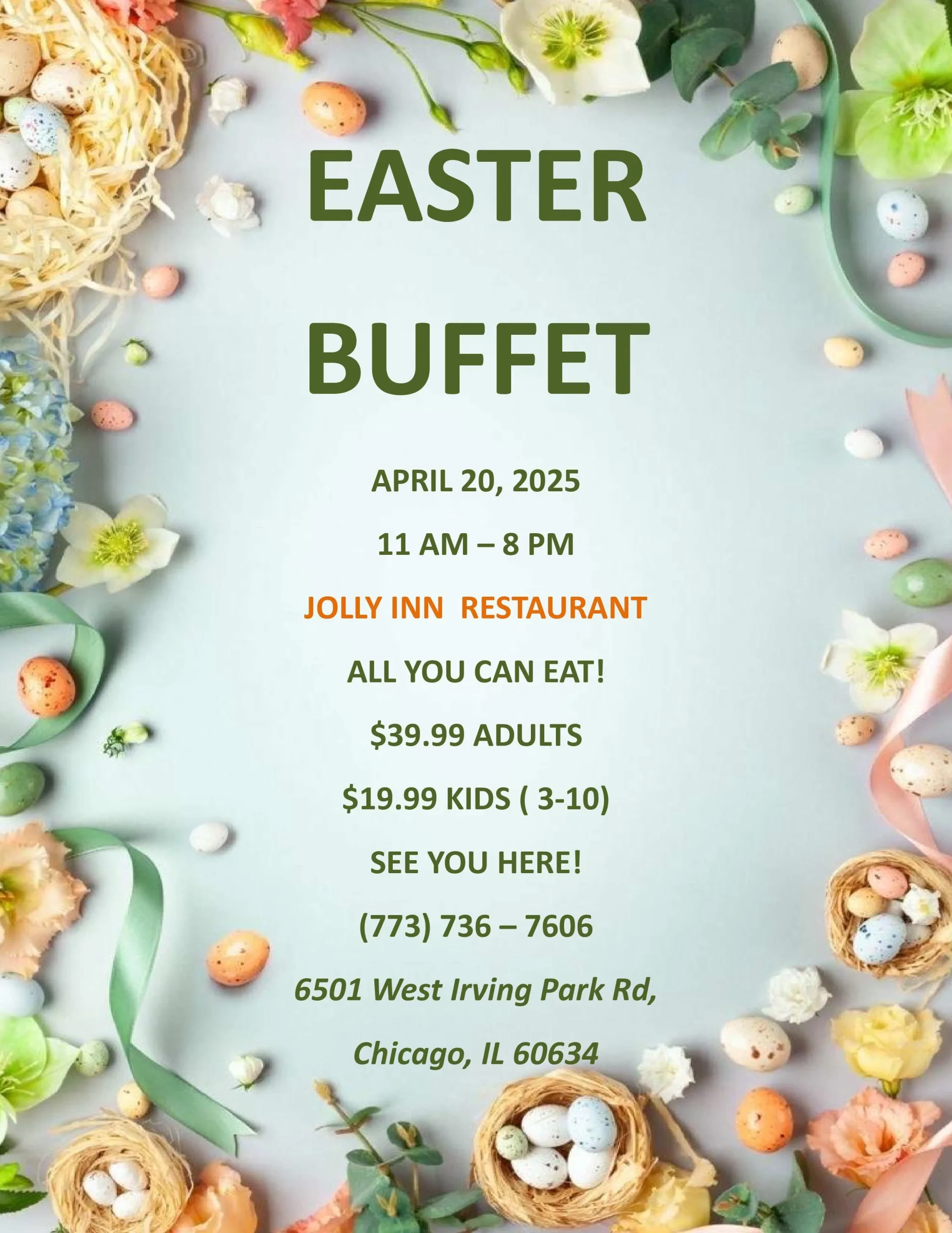 Easter Buffet - Joll Inn Banquet Hall Near Me Chicago
